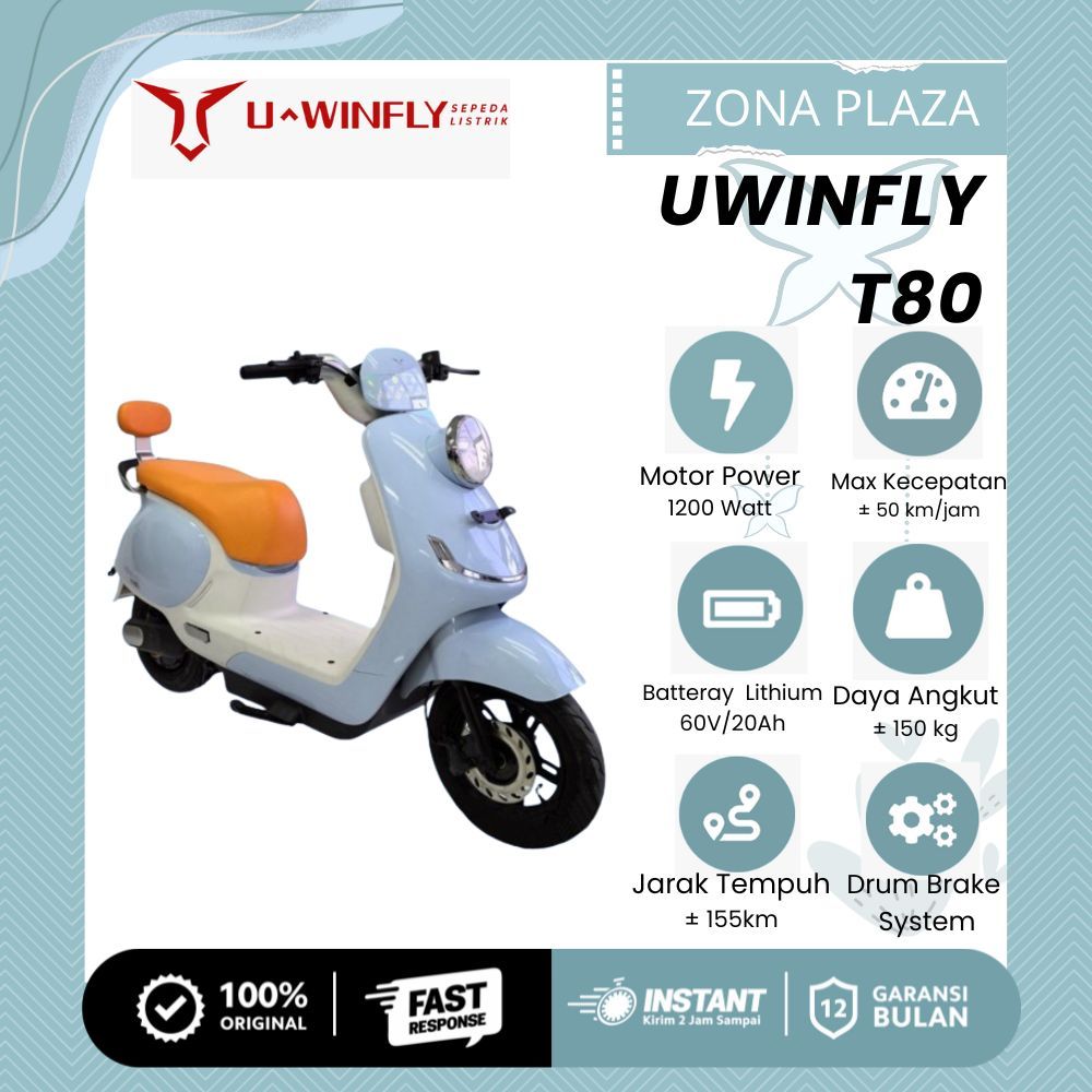 Jual Motor Listrik Uwinfly T80 Tipe Terbaru Garansi Resmi Uwinfly ...