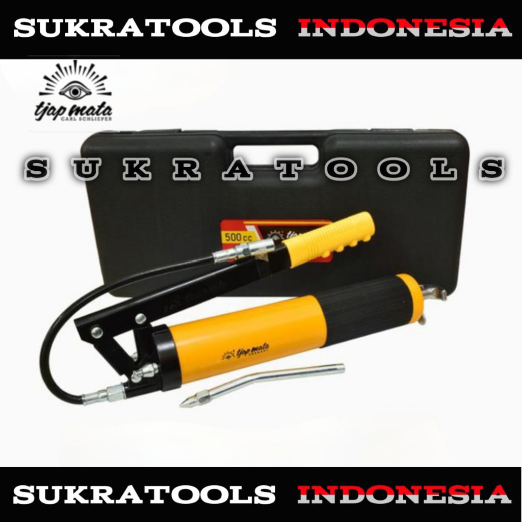 Jual Pompa Gemuk Tjap Mata Grease Gun 500cc High Pressure | Shopee ...