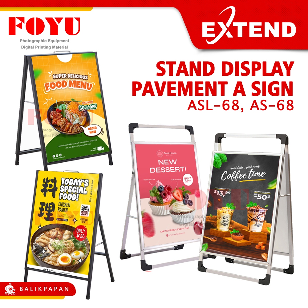 Jual Extend Stand Display Banner Poster Menu Pavement A Sign Board ...