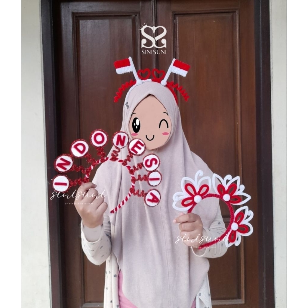 Jual Bando merah putih kemerdekaan 17 agustus unik || Bando lucu ...