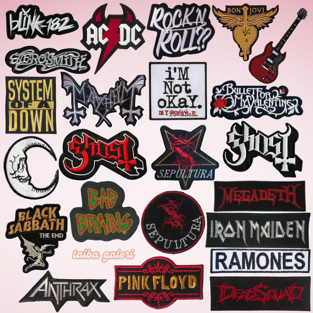 Jual Emblem Patch Jahit Gambar Musik Band Terlaris Dan Populer Logo ...