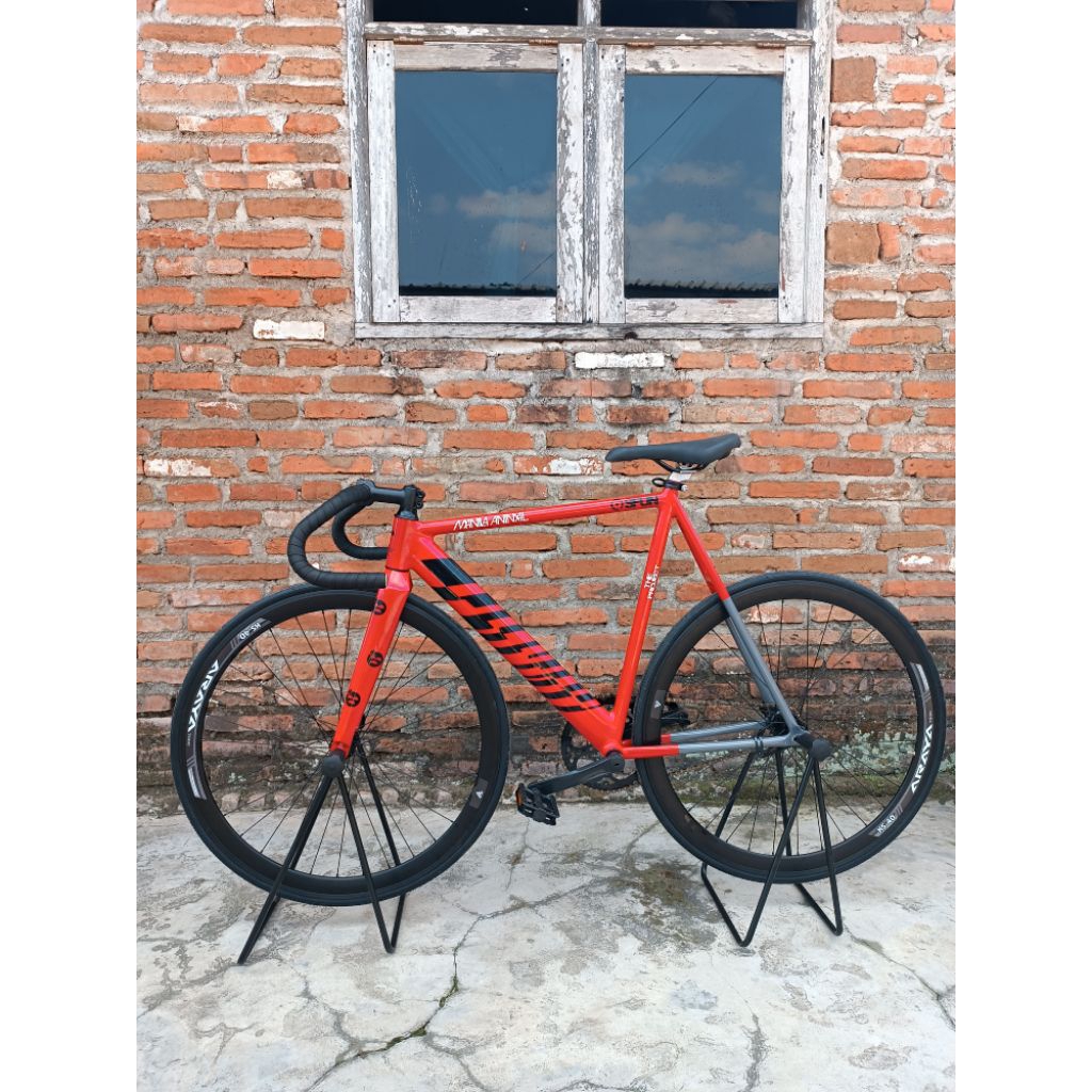 Jual sepeda fixie manila animal merah hitam | Shopee Indonesia