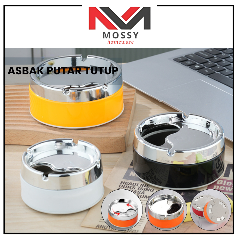Jual MOSSY Asbak Putar Tutup / Asbak Portable Rotation Enclosed / Asbak ...