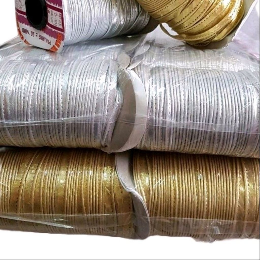 Jual BISBAN ISI / SATIN BIAS TAPE / LIS BAJU PER 1 ROLL @90 YARD WARNA ...