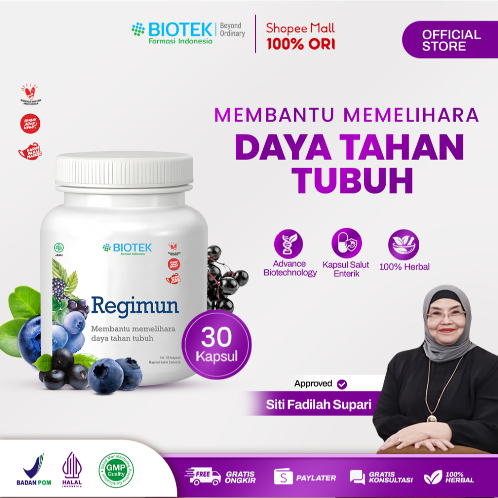 Jual Biotek - Regimun 30 Kapsul - Obat Autoimun - Jerawat - Alergi ...