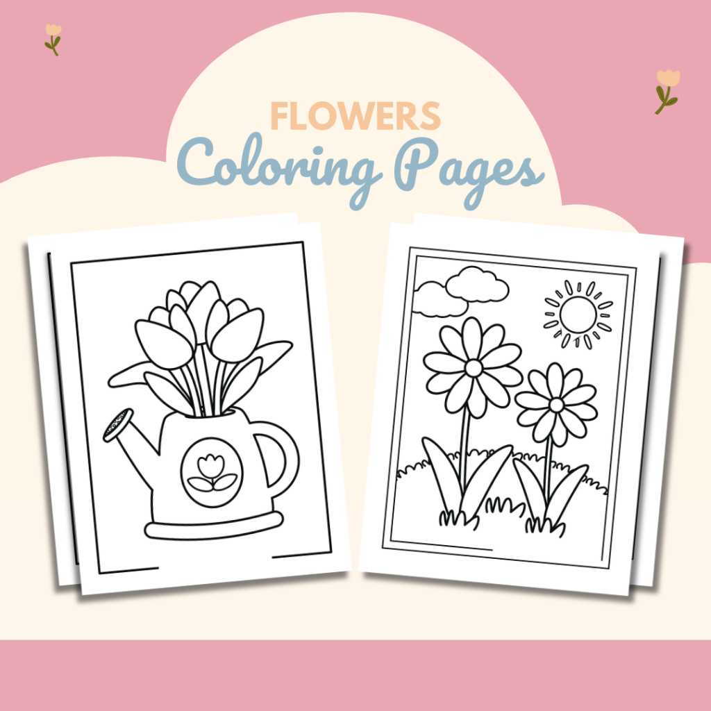 Jual KERTAS MEWARNAI ANAK PAUD TEMA BUNGA / COLORING PAGES FOR KIDS ...