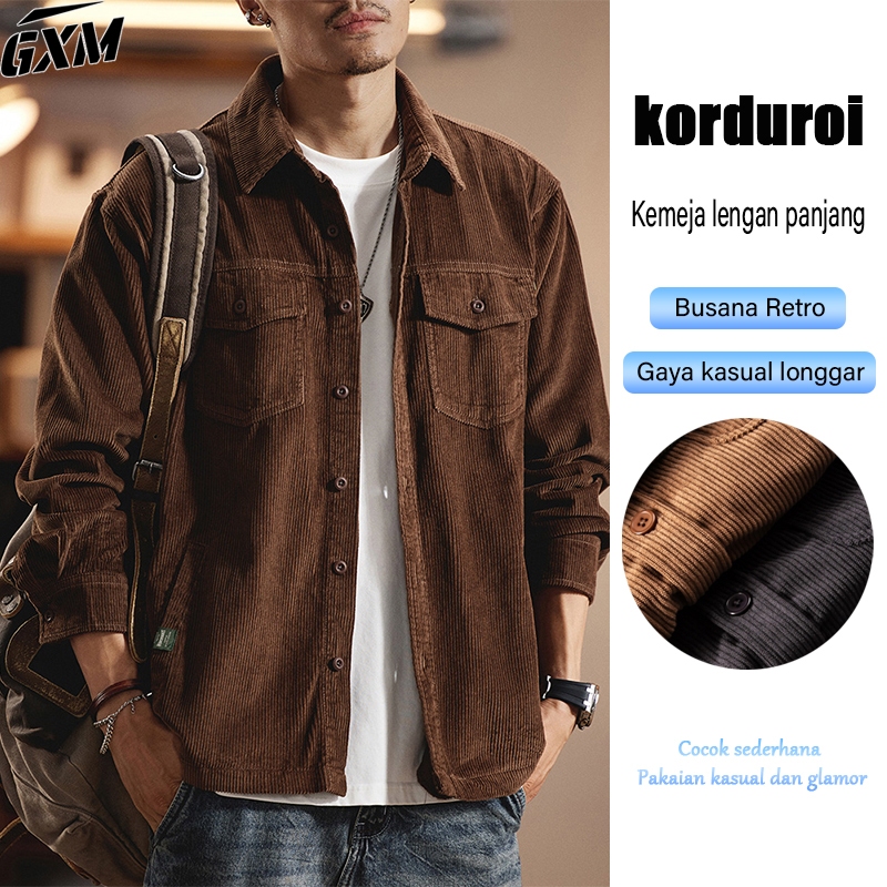 Jual jaket corduroy pria jumbo jaket pria keren jaket trucker work ...