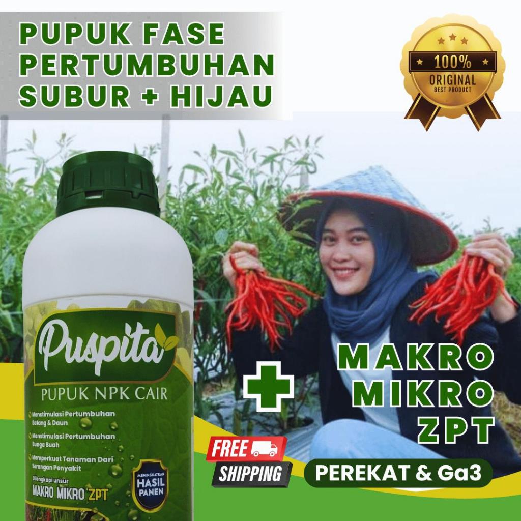 Jual Puspita - Pupuk Npk Cair Mutiara Untuk Daun Batang Tanaman & Buah Lebat Plus ZPT Perekat ...