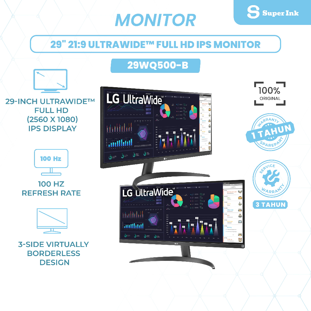 Jual Monitor LG 29WQ500‑B 29 Inch UltraWide Full HD IPS HDR10 dengan ...