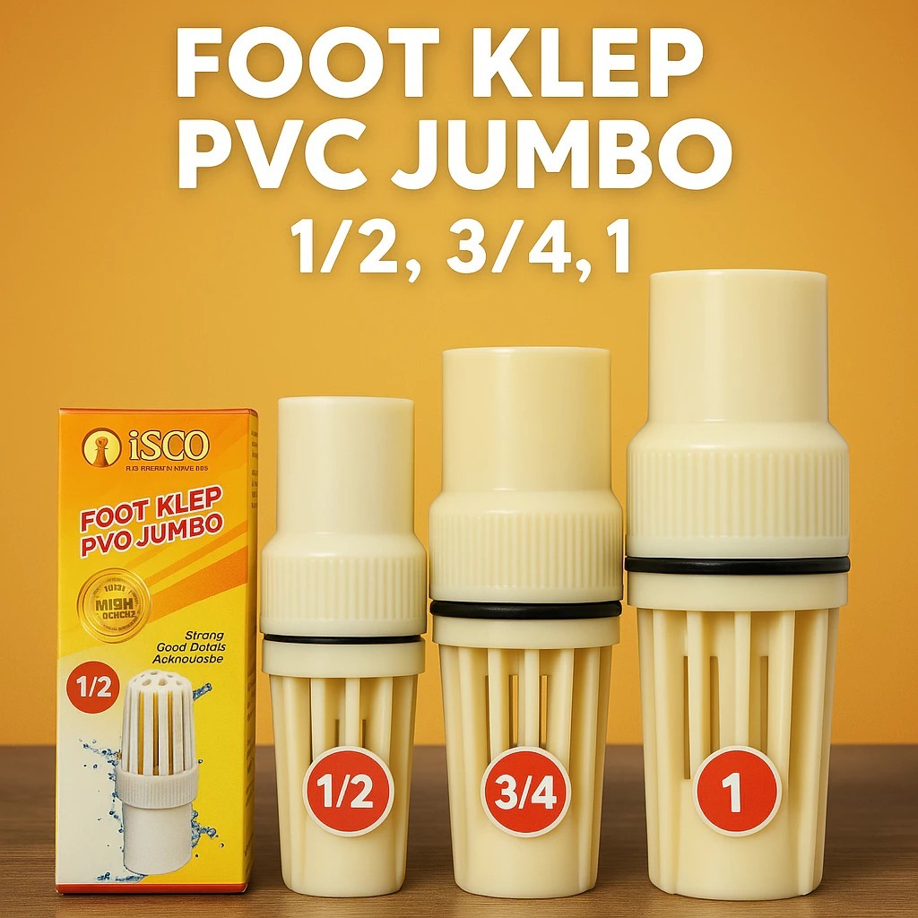 Jual Foot Klep Gading PVC Jumbo ISCO Klep 1/2, 3/4, 1 Inch Royal ...