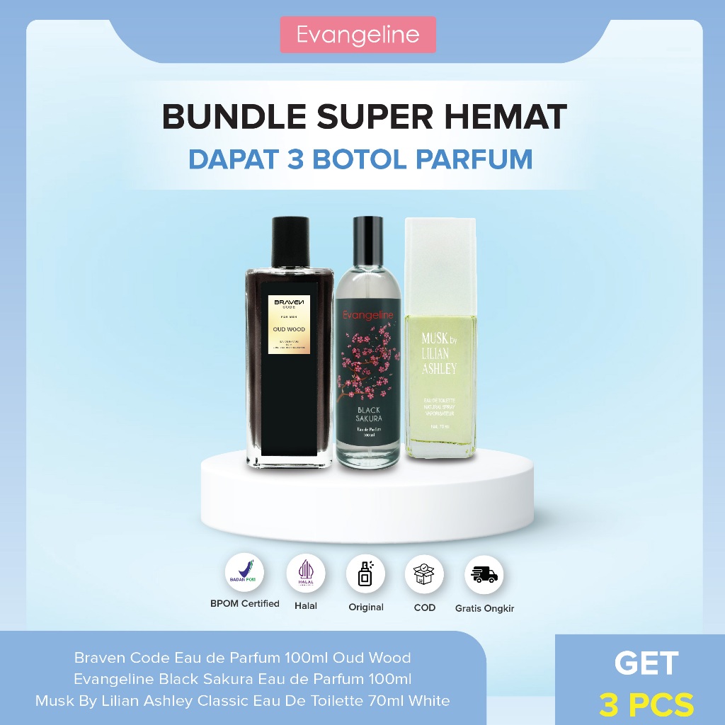 Jual GET 3 | Bundle Super Hemat - Parfum Evangeline Black Sakura ...