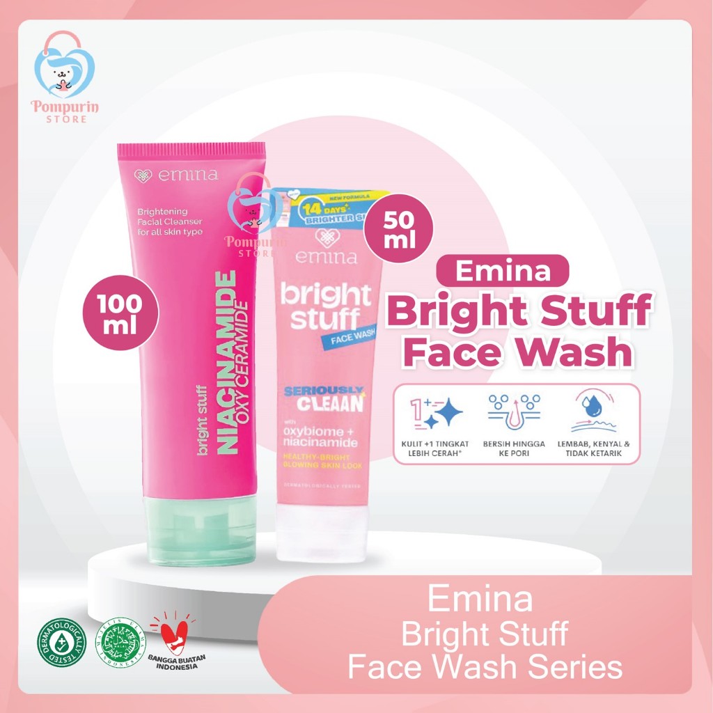 Jual Emina Bright Stuff Face Wash Series / Emina Bright Stuff ...