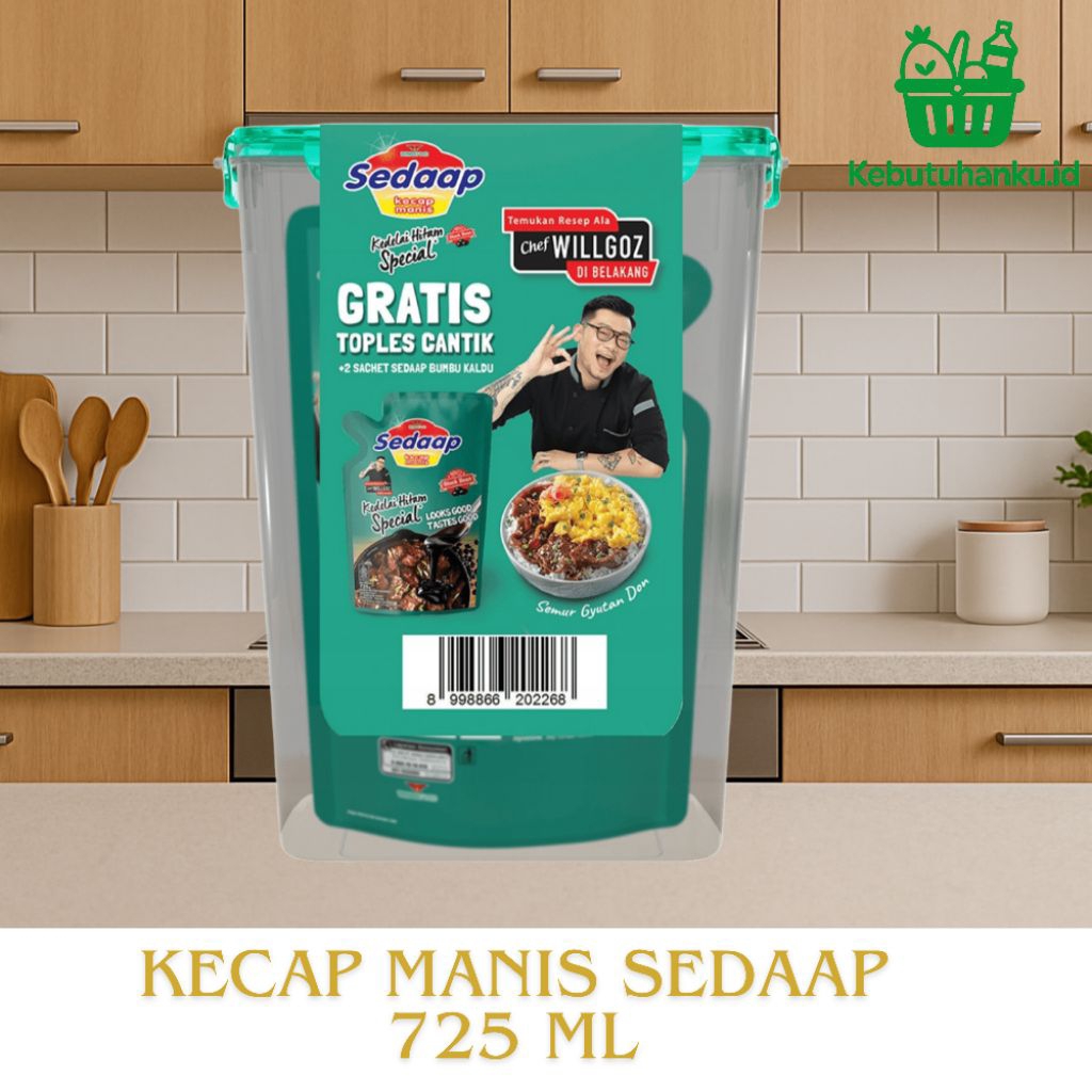 Jual Kecap Sedaap Pouch 725 ml + BONUS Toples Cantik! | Shopee Indonesia