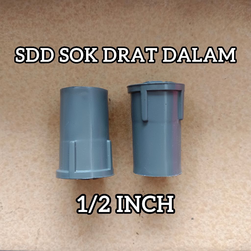 Jual SDD SOK DRAT DALAM GREST UKURAN 1/2 INCH / SOK SOKET PVC | Shopee ...