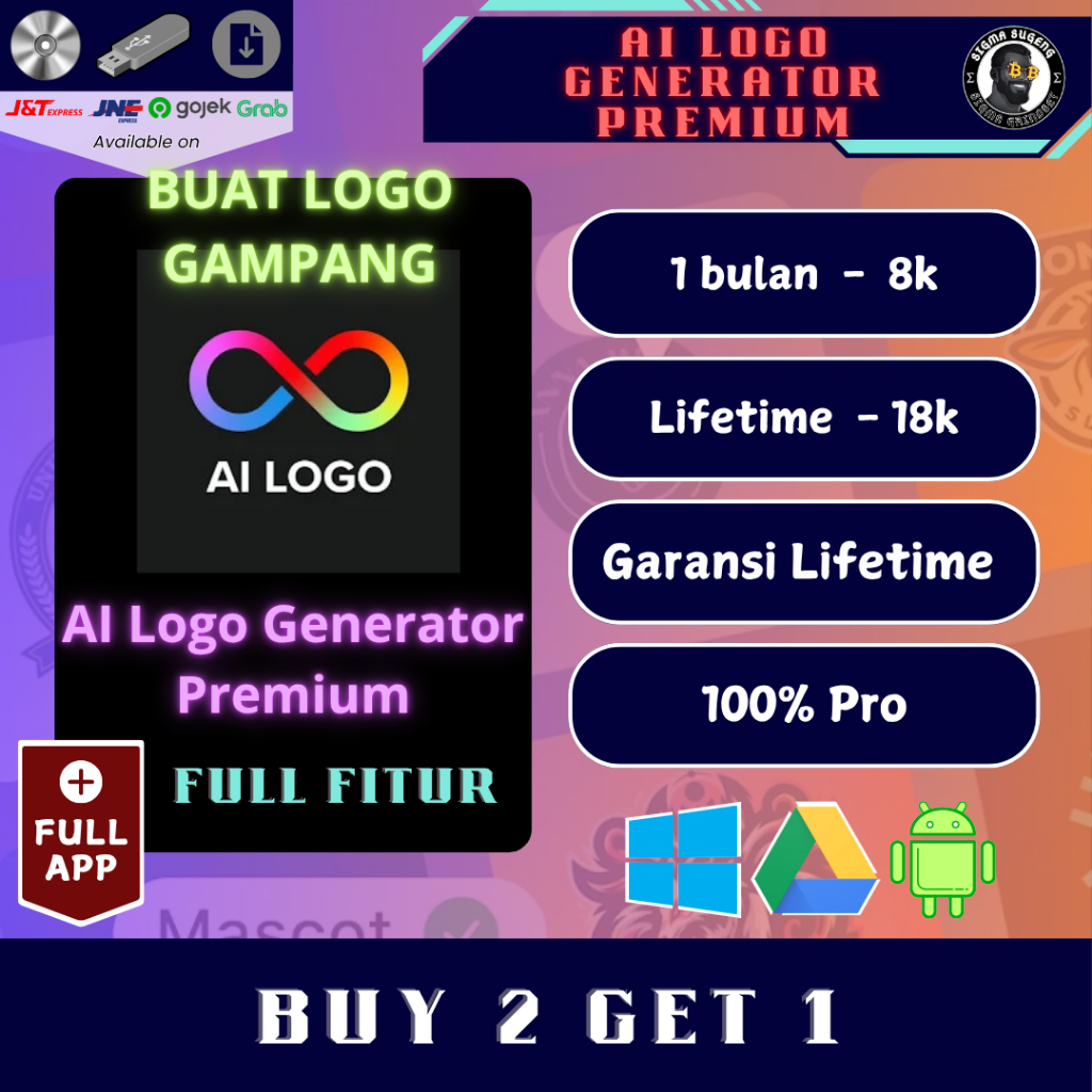 Jual SSS - AI Logo Generator Logo Maker Premium murah termurah akun ...