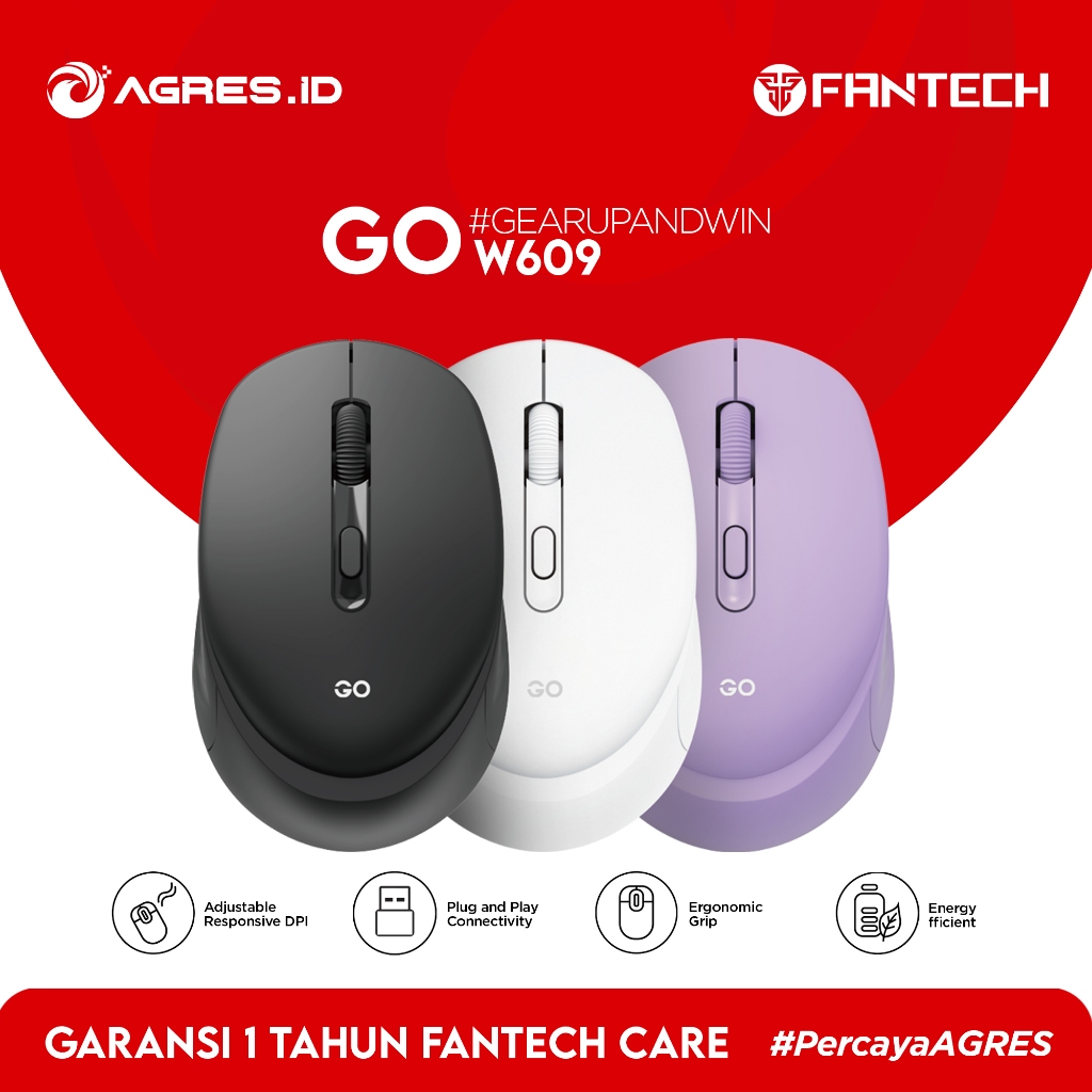 Jual Fantech Go W609 | Mouse Wireless High DPI | Shopee Indonesia