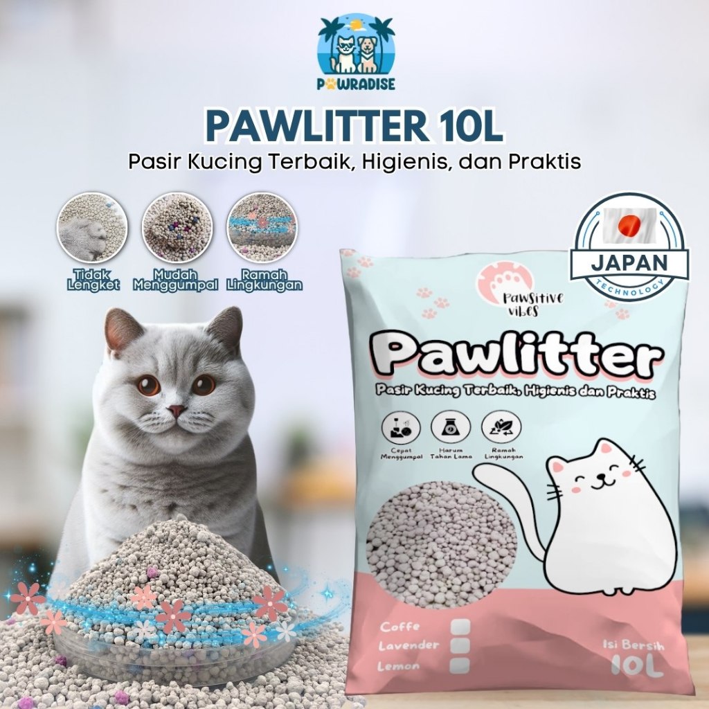 Jual PAWLITTER Pasir Kucing Ukuran 10 Litter - Cat Litter - Pasir ...