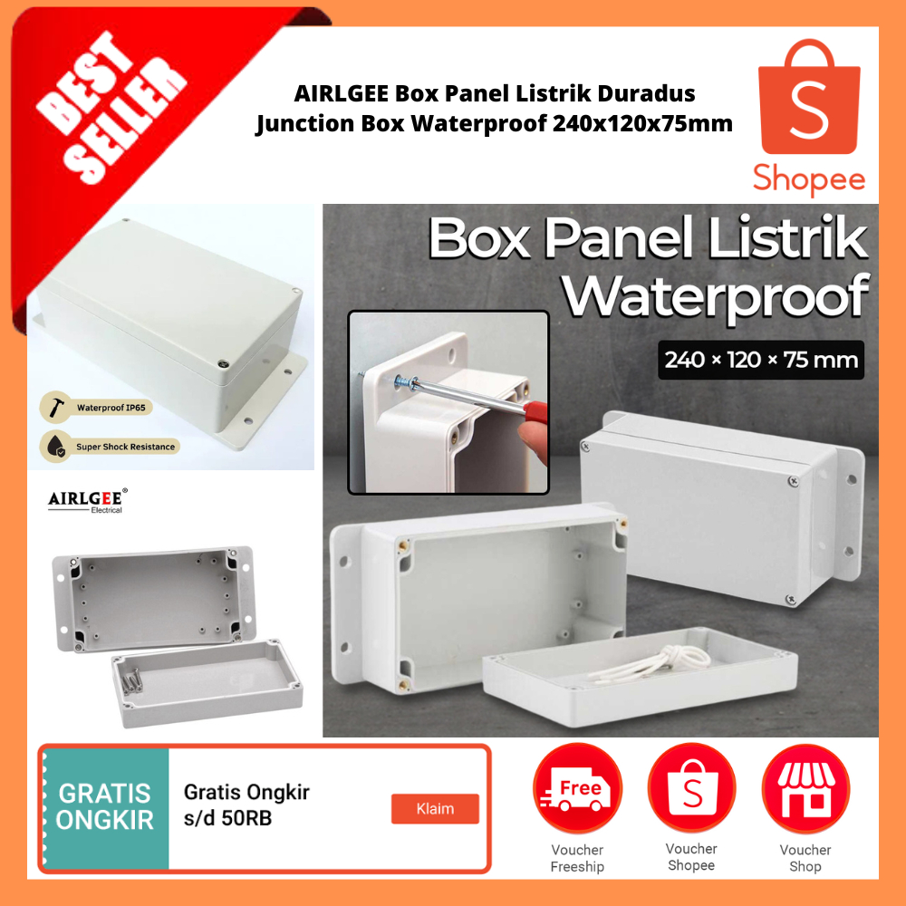 Jual Box Panel Listrik Duradus Junction Box Waterproof 240x120x75mm ...