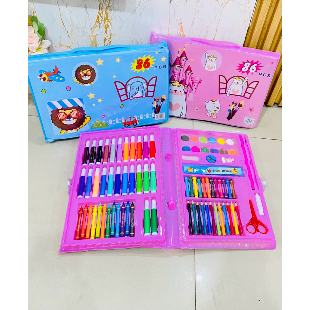 Jual SET CRAYON ANAK ISI 68PC | SET CRAYON ANAK ISI 86PC | Shopee Indonesia