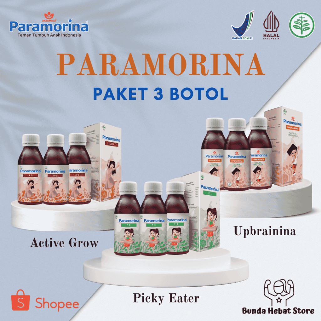 Jual PAKET 3 BOTOL PARAMORINA (Bantu Lancar Bicara, Lancar Jalan dan ...