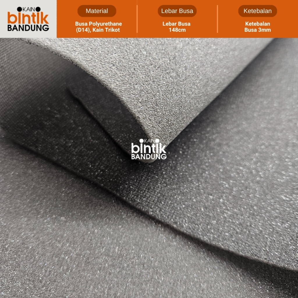 Jual Busa Angin Lapis Kain Trikot Hitam Tebal 3mm Pelapis Tas dan ...