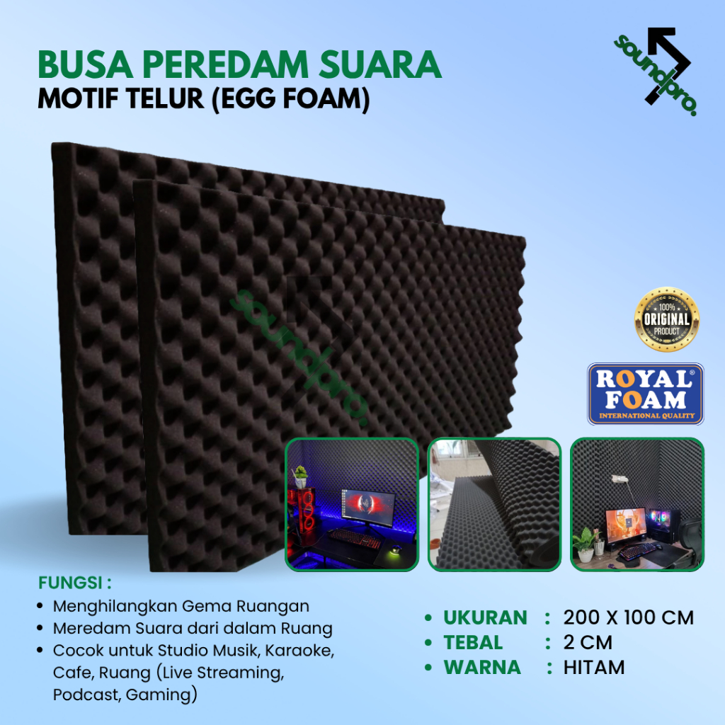 Jual BUSA PEREDAM SUARA MODEL TELUR UKURAN 200X100X2 CM - PEREDAM ...