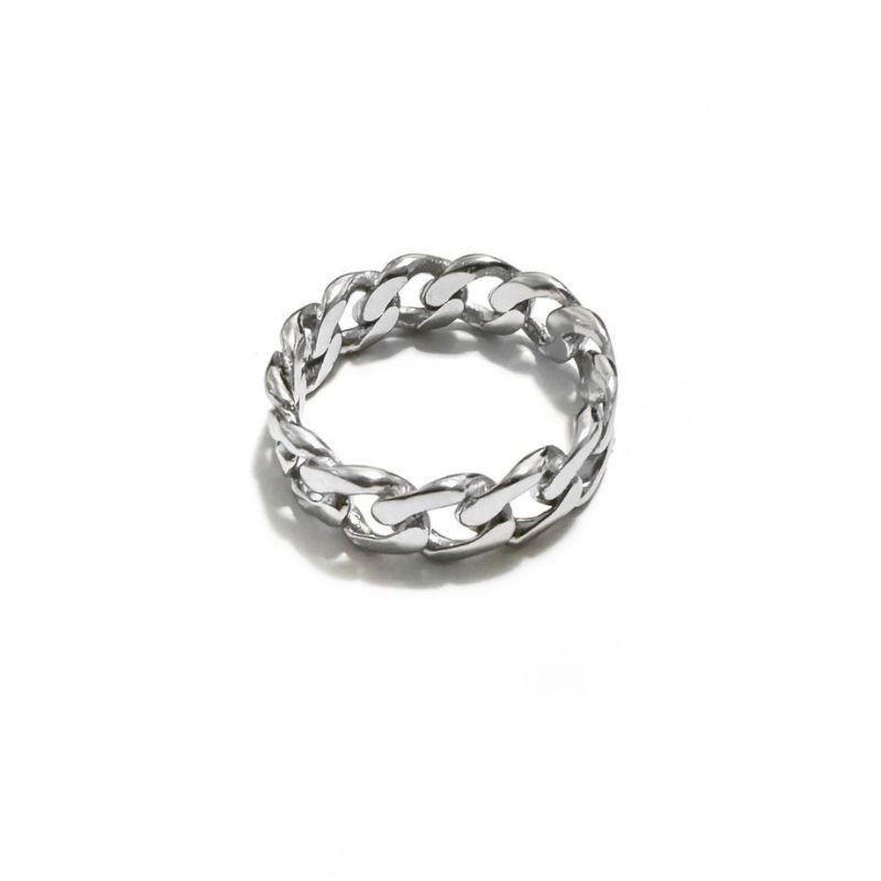 Jual Cincin Titanium Pria Model Rantai Rings Simple Style dengan Desain ...