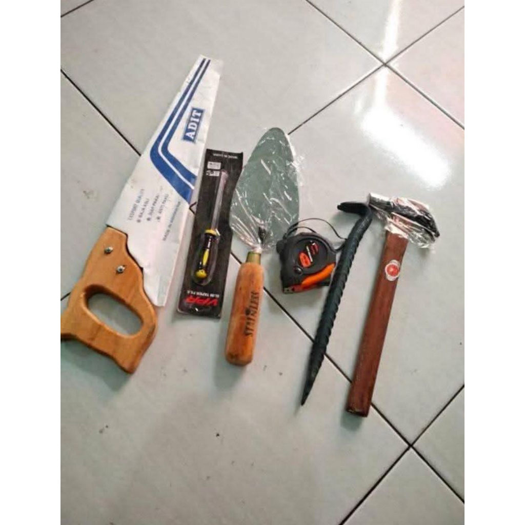 Jual Paket Alat Tukang Bangunan Lengkap – 6 in 1 | Shopee Indonesia