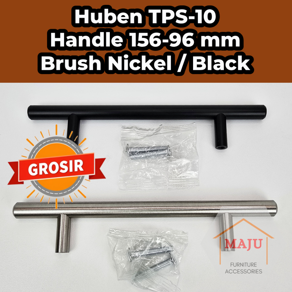 Jual Huben Handle TPS-10 156-96 Grosir Brush Nickel Black Hitam Besi ...