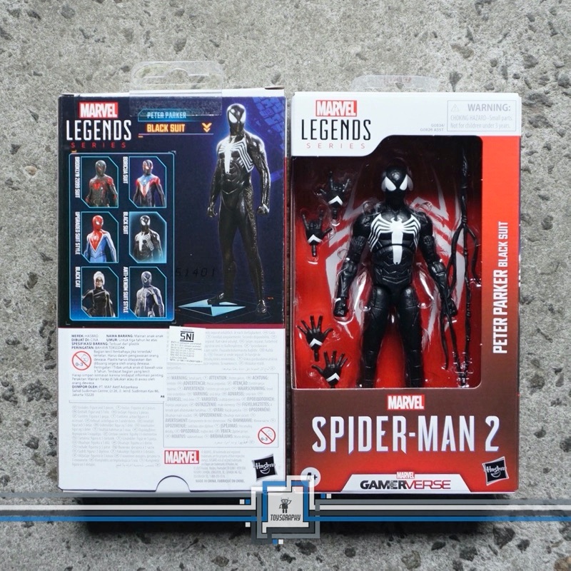 Jual Marvel Legends Gamer Verse SPIDER MAN 2 PETER PARKER Black Suit ...