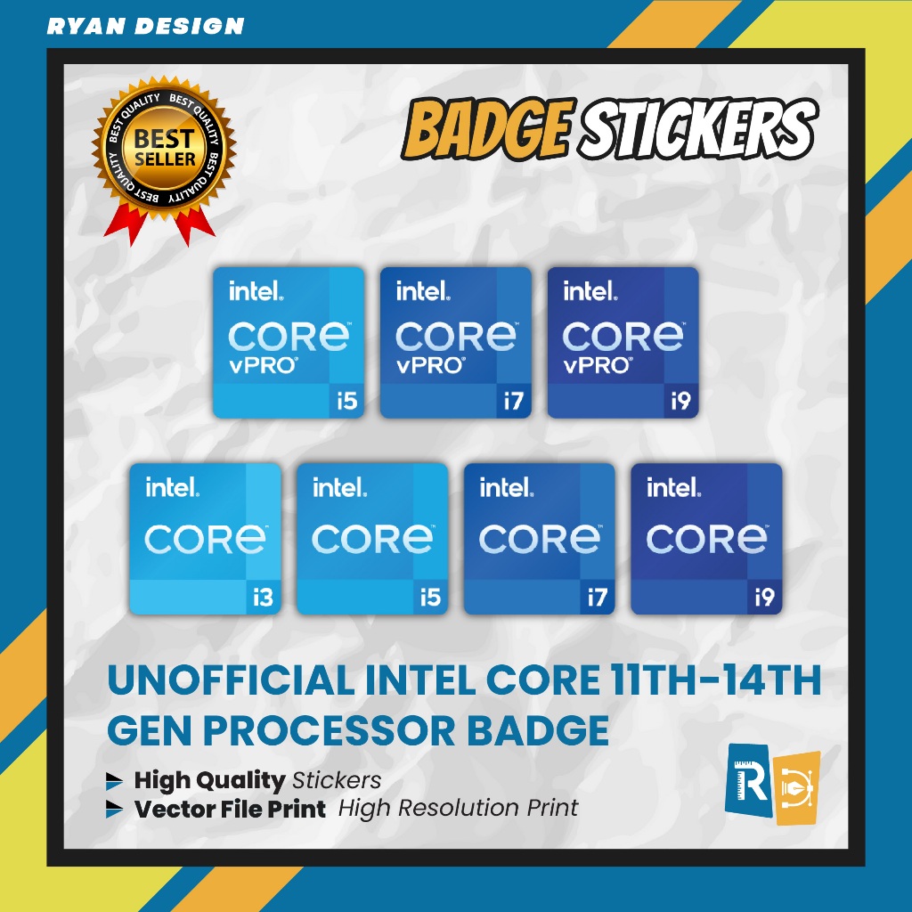 Jual Sticker Logo Intel Core i3 Core i5 Core i7 Core i9 Gen 11 Gen 12 ...