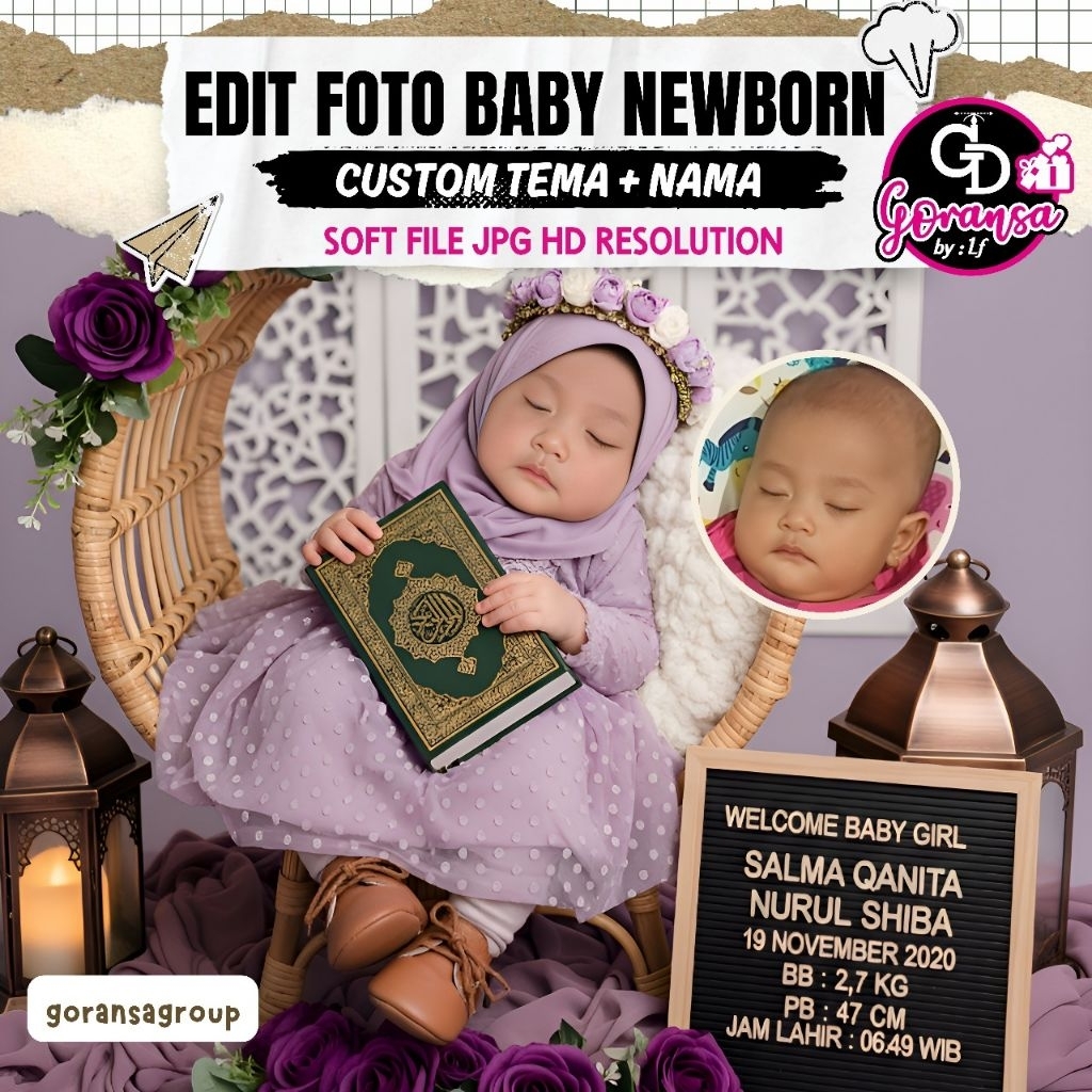 Jual EDIT FOTO STUDIO BABY NEWBORN EDIT FOTO KELAHIRAN BAYI | CUSTOM ...