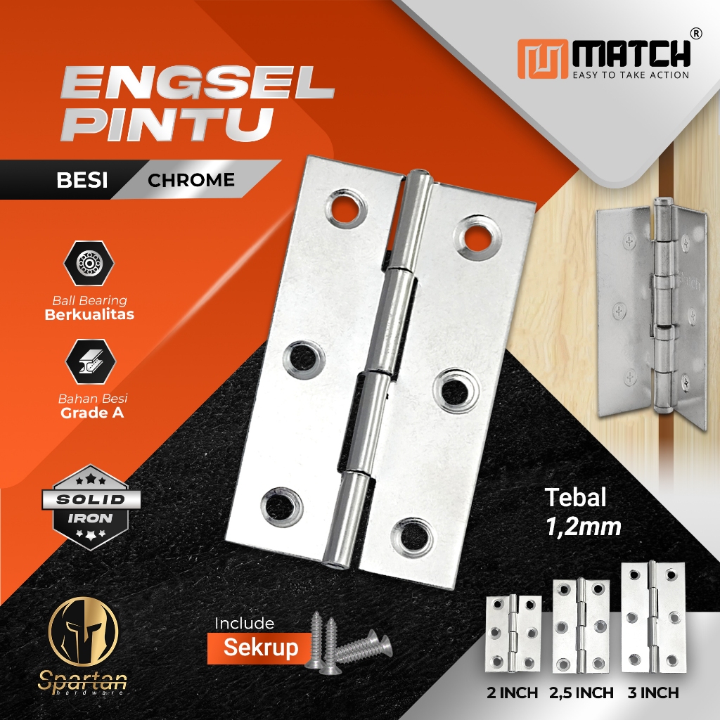 Jual Match Engsel Pintu Jendela Kandang Ayam Burung Besi 2" 2,5" 3 inch ...