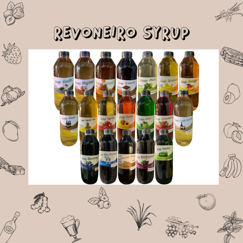 Jual Syrup Revoneiro Vanilla, Caramel, Leci, Strawberry ALL VARIAN RASA ...