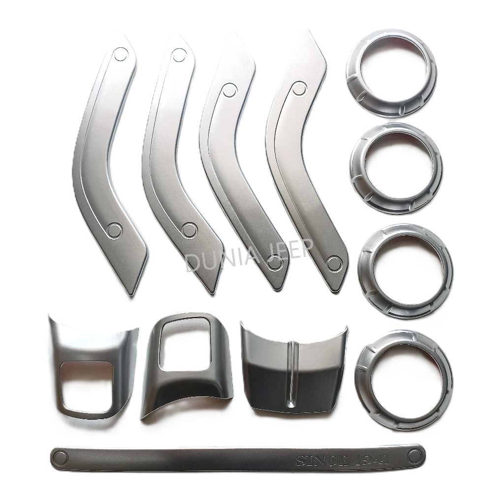 Jual Aksesoris Interior Set 12pcs Silver Jeep Wrangler Rubicon JK 2011 ...