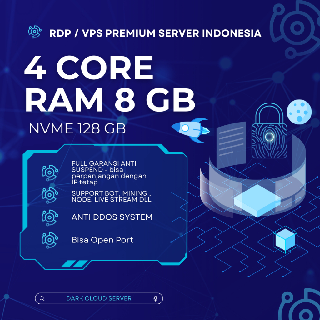 Jual RDP / VPS Ram 8GB 4 Core / 4 VCPU Ram 8 GB Bulanan Mingguan Harian ...