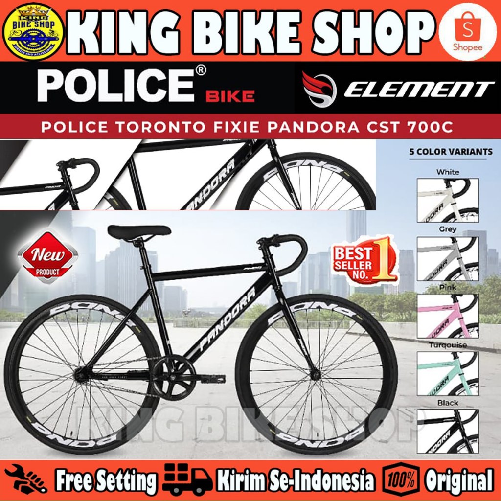 Jual Sepeda Fixie ELEMENT PANDORA // PANDORA BULLHORN // PANDORA CST Ukuran 700C Rem Torpedo ...