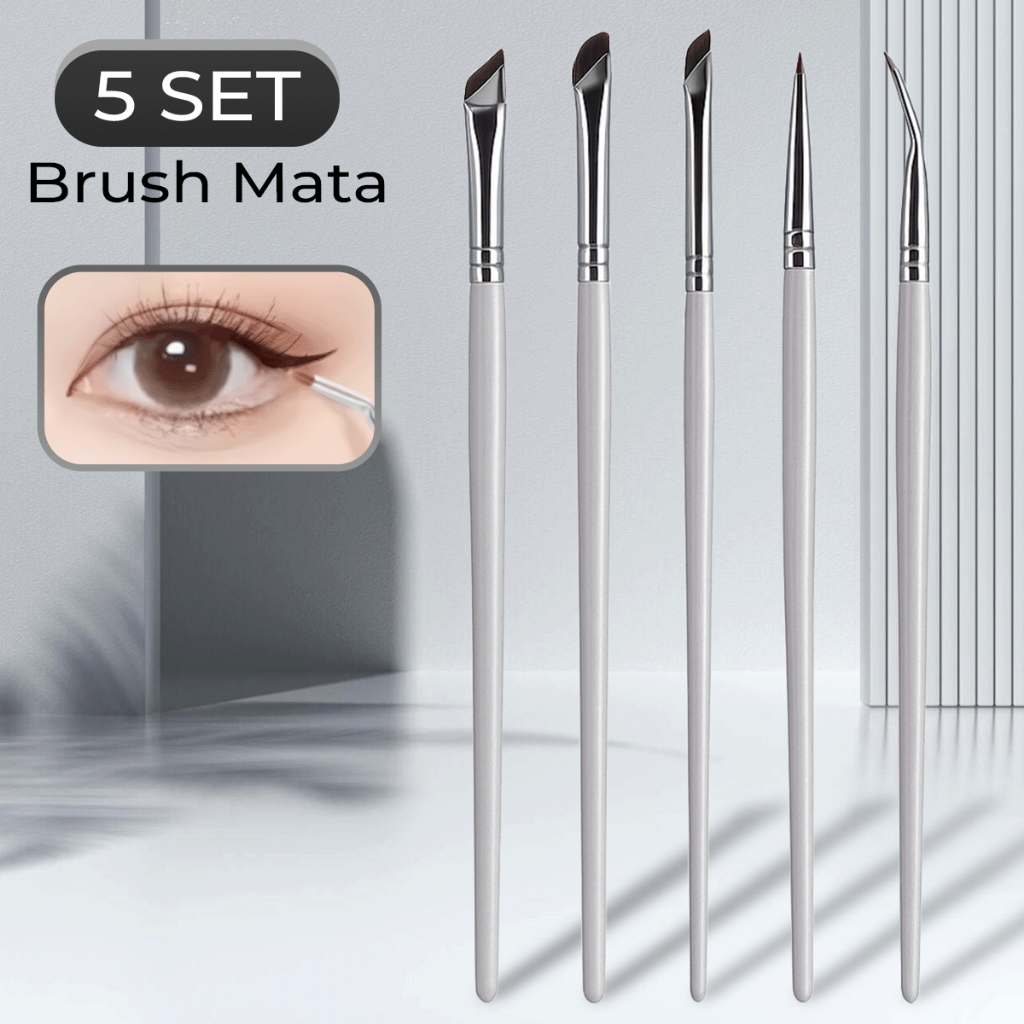 Jual Brush Mata Set 5 Pcs Eyeliner Kuas Kecantikan Mata Eye Flawless ...