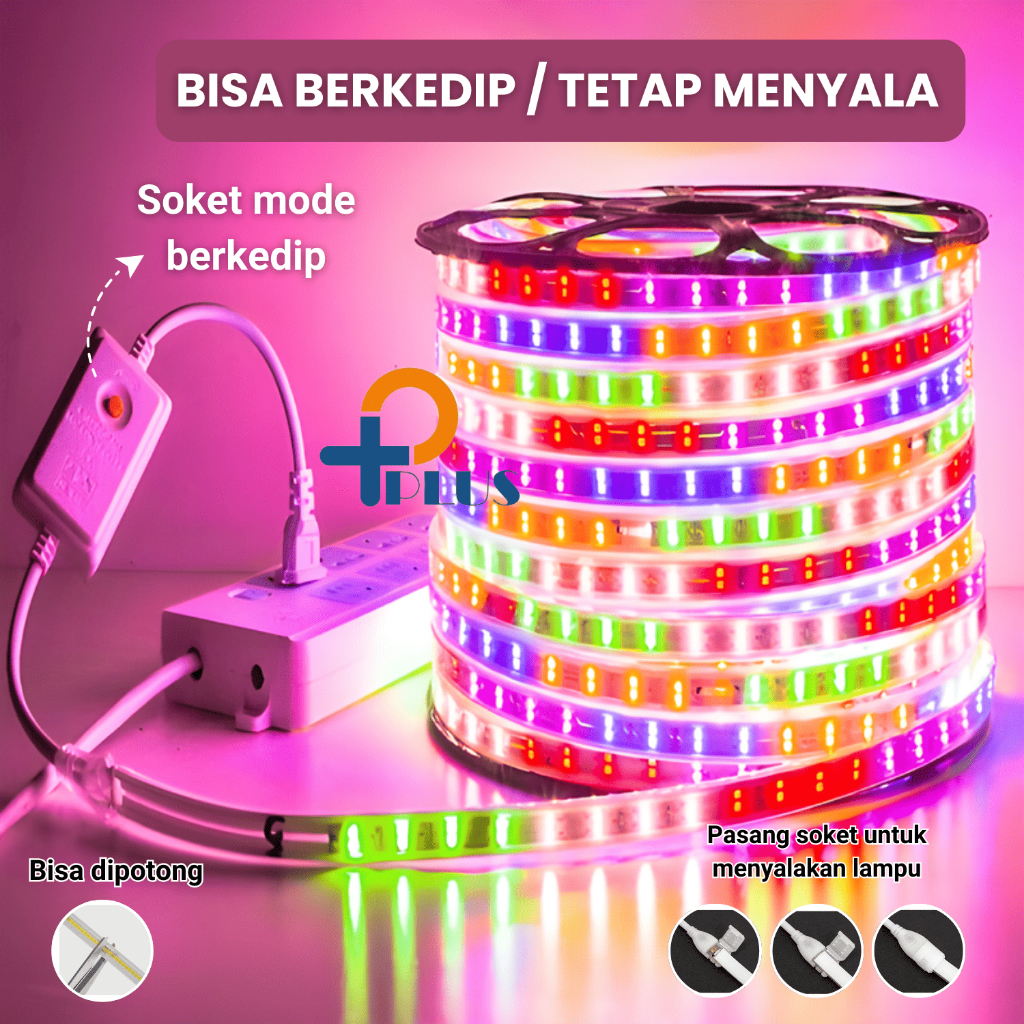 Jual [ PPLUS ] Paket Lampu LED Strip RGB 1 Set 30m 20m 15m + Soket ...