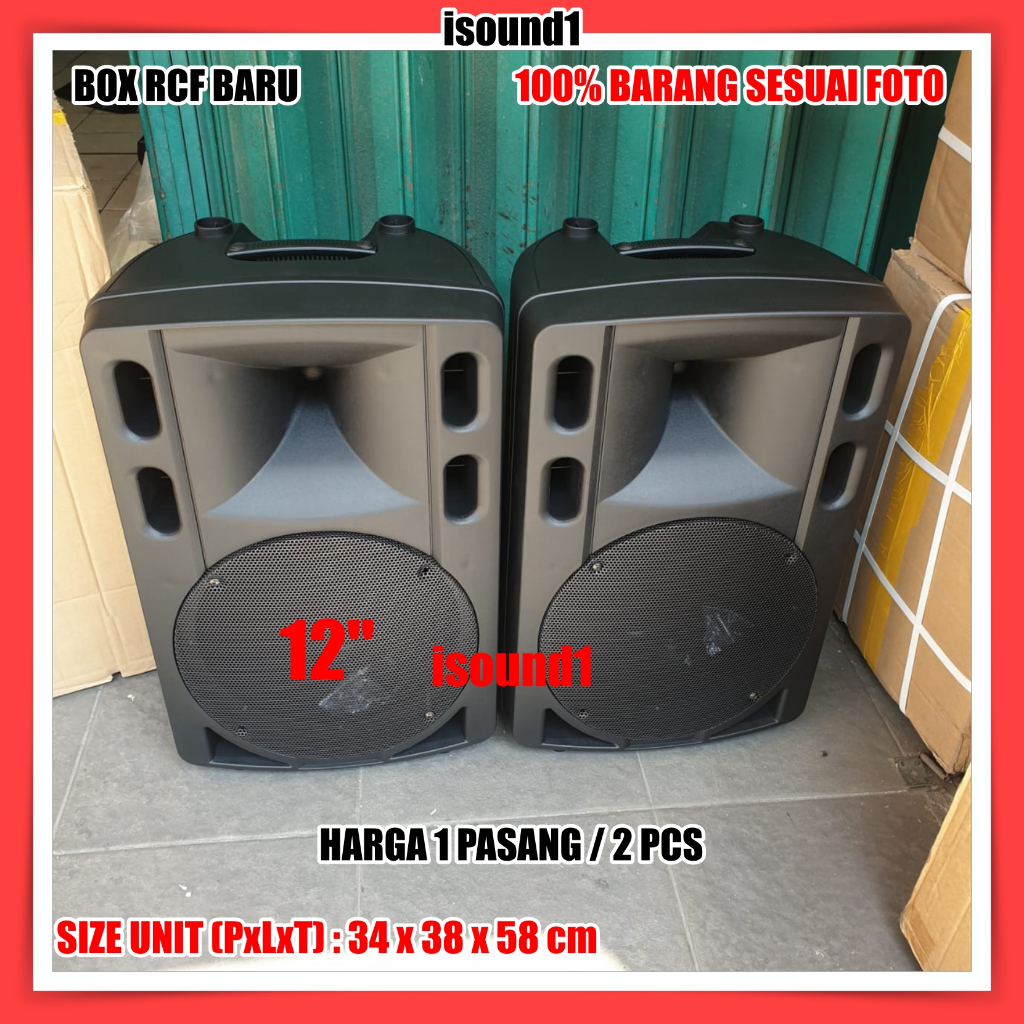 Jual BOX KOSONG SPEAKER FIBER PLASTIK 12 INCH MODEL RCF BARU HARGA 2 ...