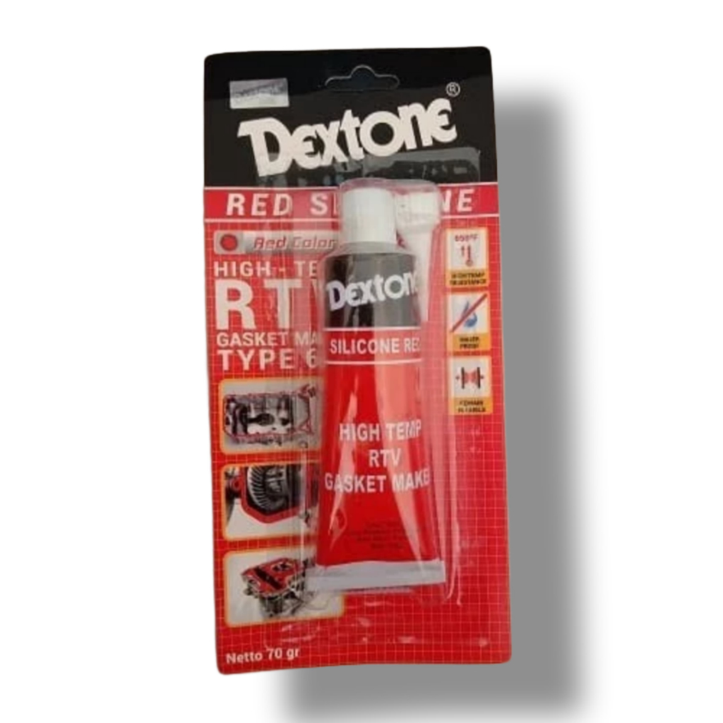 Jual LEM Dextone Red Silicone Sealant 70gr / LEM High Temp Gasket ...