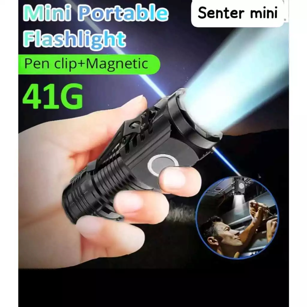 Jual Senter Mini LED 3 Mata / Senter Mini Anti Air Super Terang Senter ...