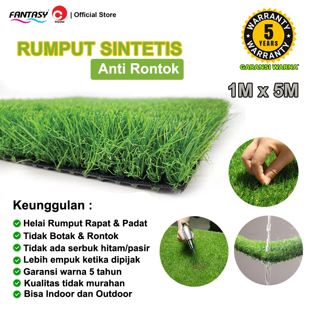 Jual Fantasy Grosir Karpet Rumput Sintetis Premium Swiss Uk. 100 x 500 ...