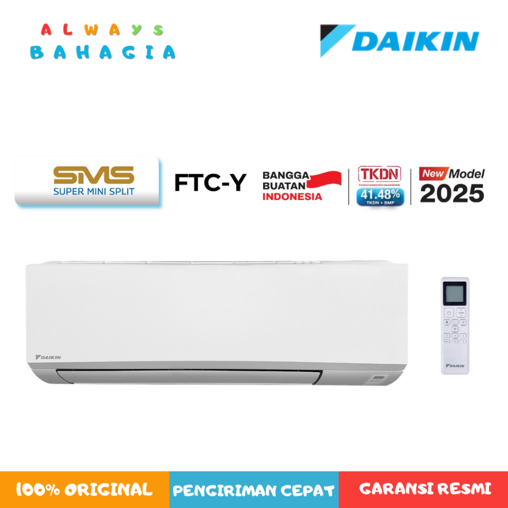 Jual DAIKIN FTC15YV14 AC Split Standard R32 - Indonesia | Blue Fin Coating [0,5 PK] | Shopee ...