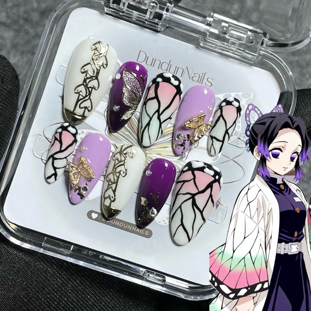 Jual [ BACA SLIDE FOTO! ] S16 Shinobu Kocho nails | *FREE BOX | Shinobu ...