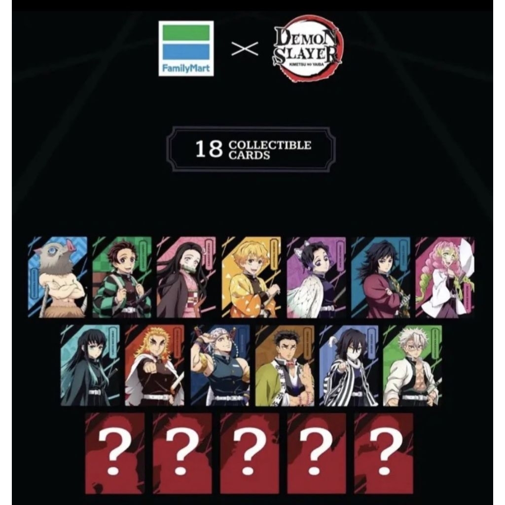 Jual { Termurah } Demon Slayer x Family Mart || Card Demon Slayer ...