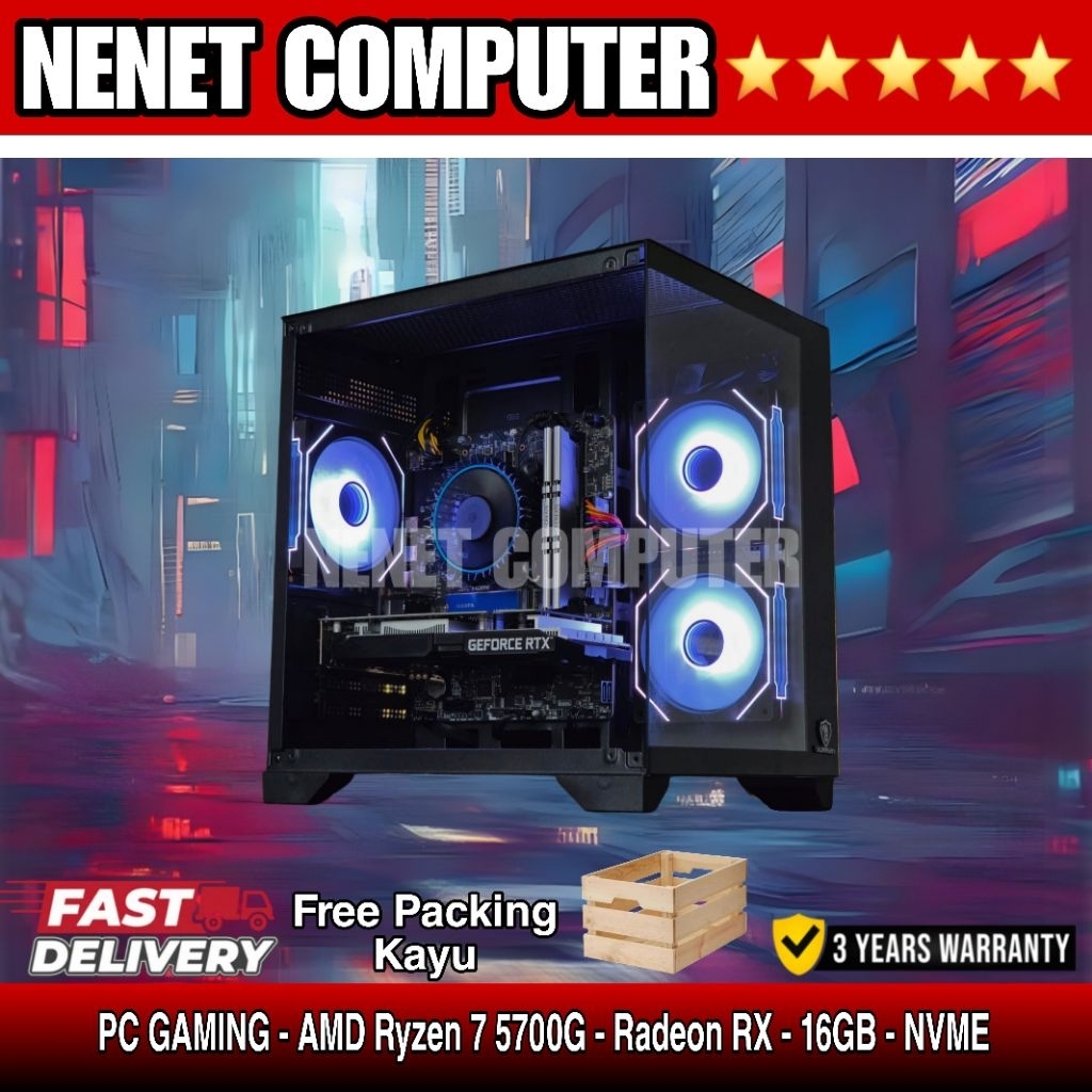 Jual PC Gaming | AMD Ryzen 7 5700G | RX Vega 8 | 16GB RAM | SSD NVMe ...