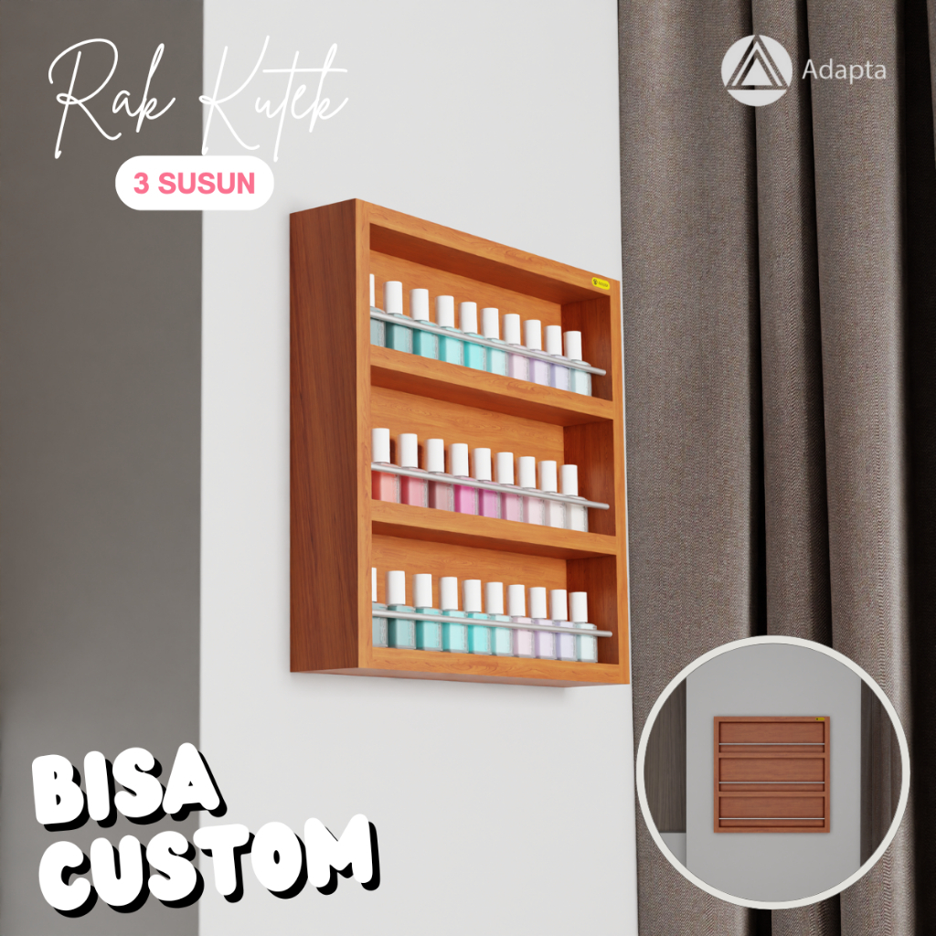 Jual Adapta - Rak Cat Kuku 3 Susun dengan Pagar Besi Stainless - Rak ...