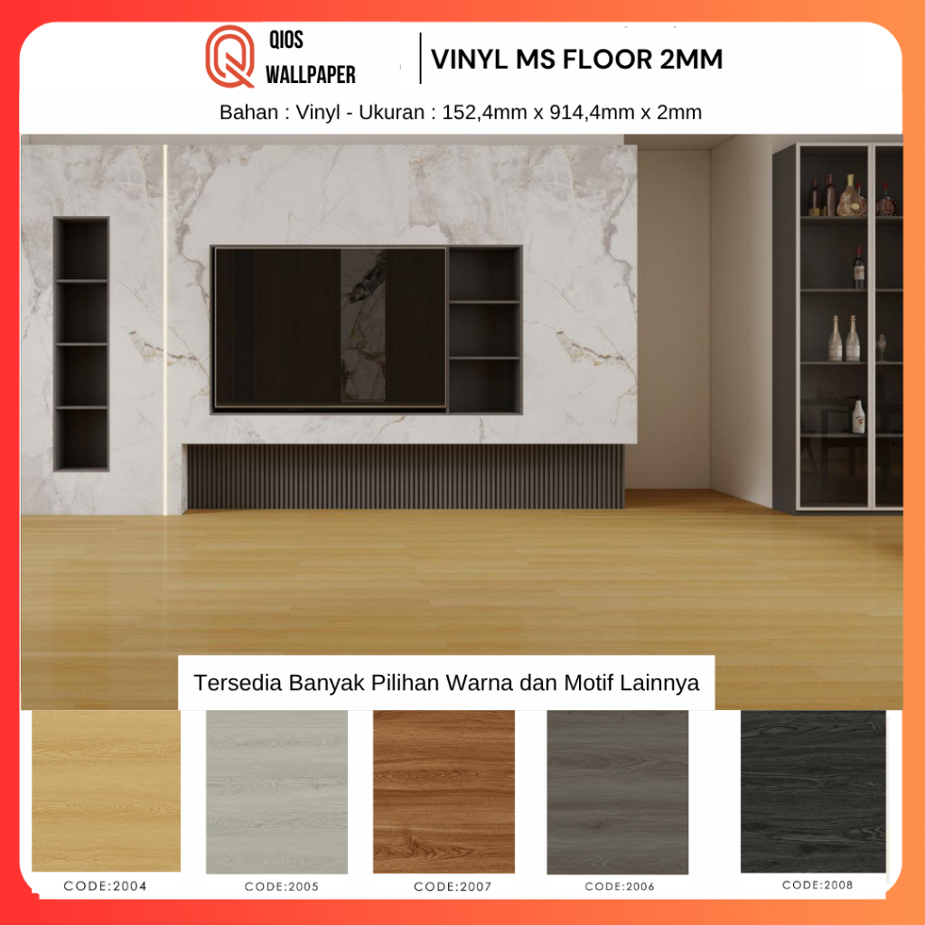Jual Vinyl Lantai MS Floor 2mm / Vinyl Lantai 2mm / Alas Lantai Bahan ...