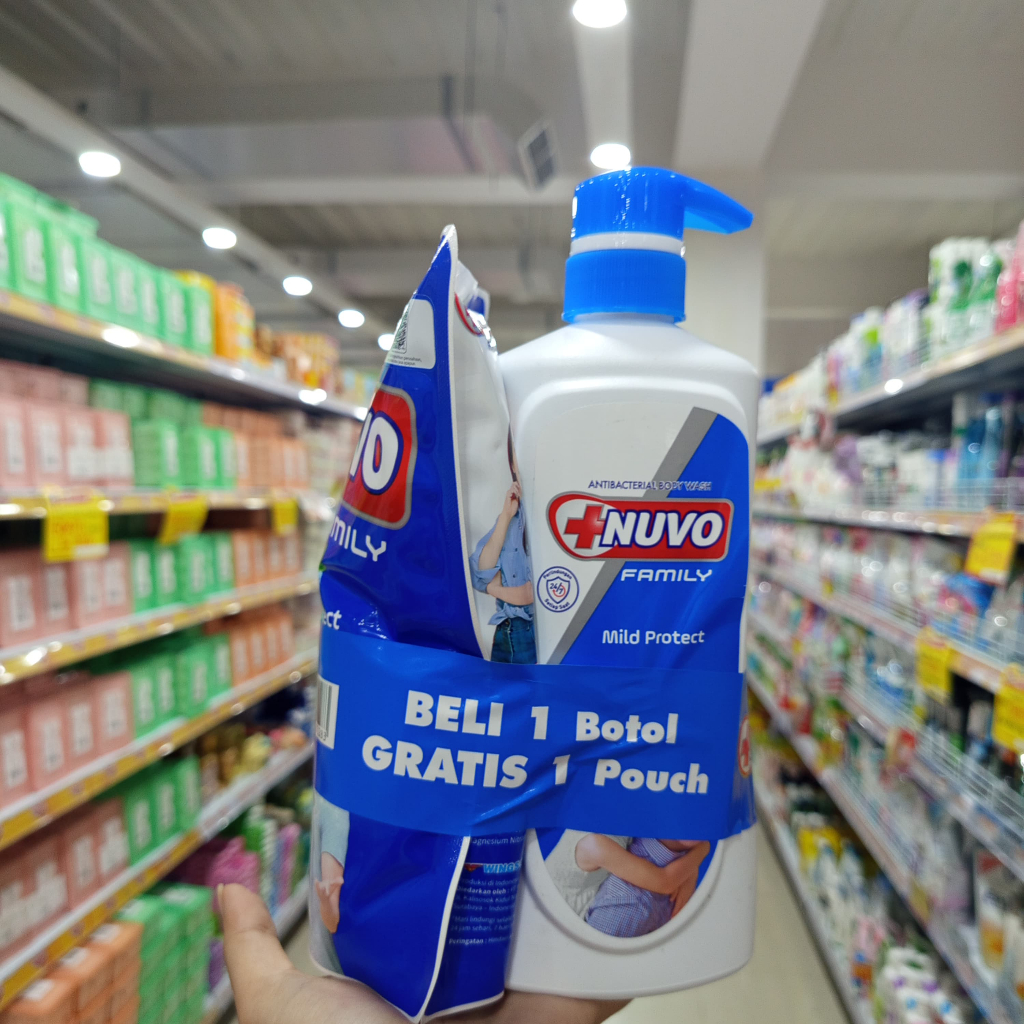 Jual PROMO NUVO SABUN MANDI CAIR 550ML BOTOL GRATIS SABUN NUVO REFFIL ...